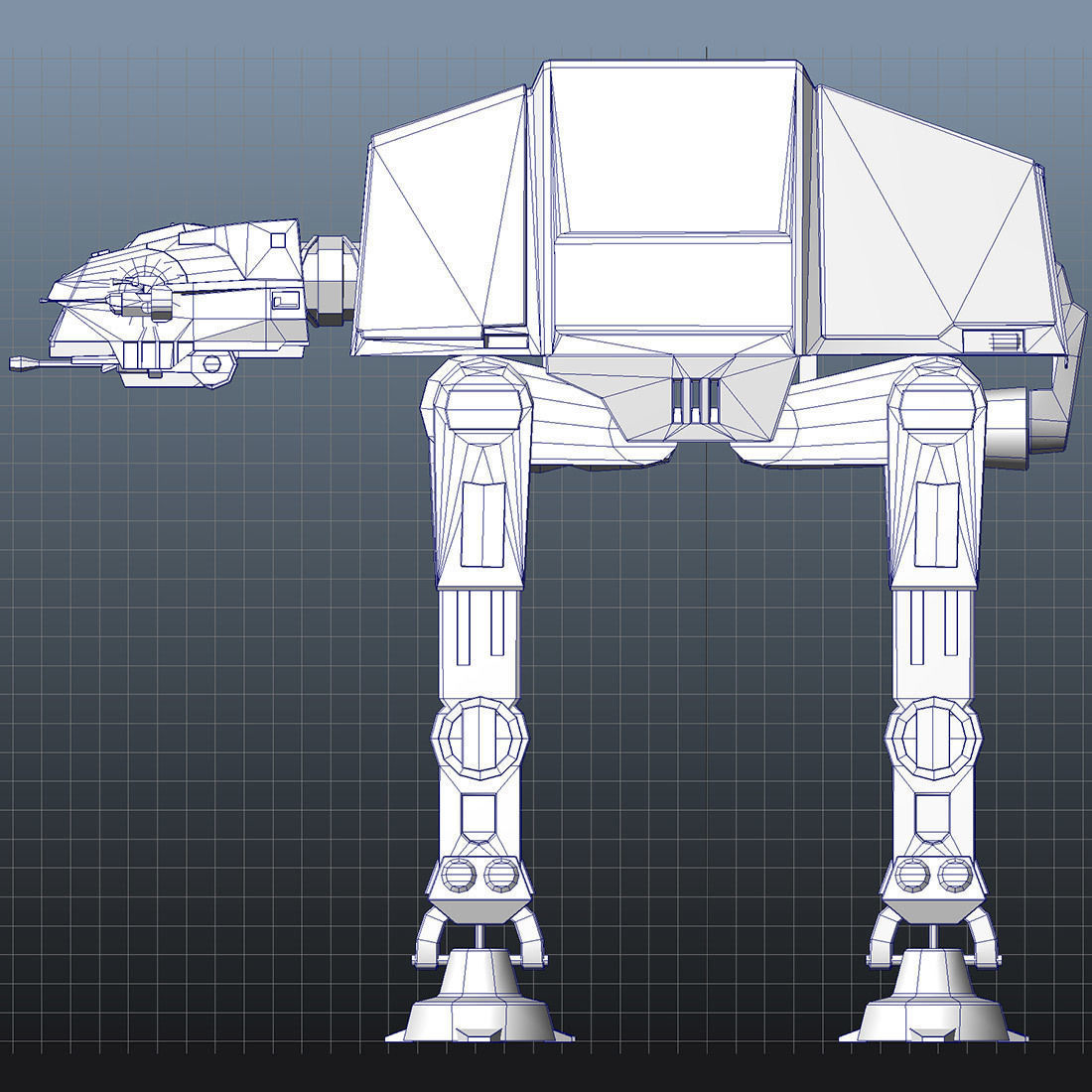 3D model Game Ready Star Wars AT-AT Imperial Walker VR / AR / low-poly ...