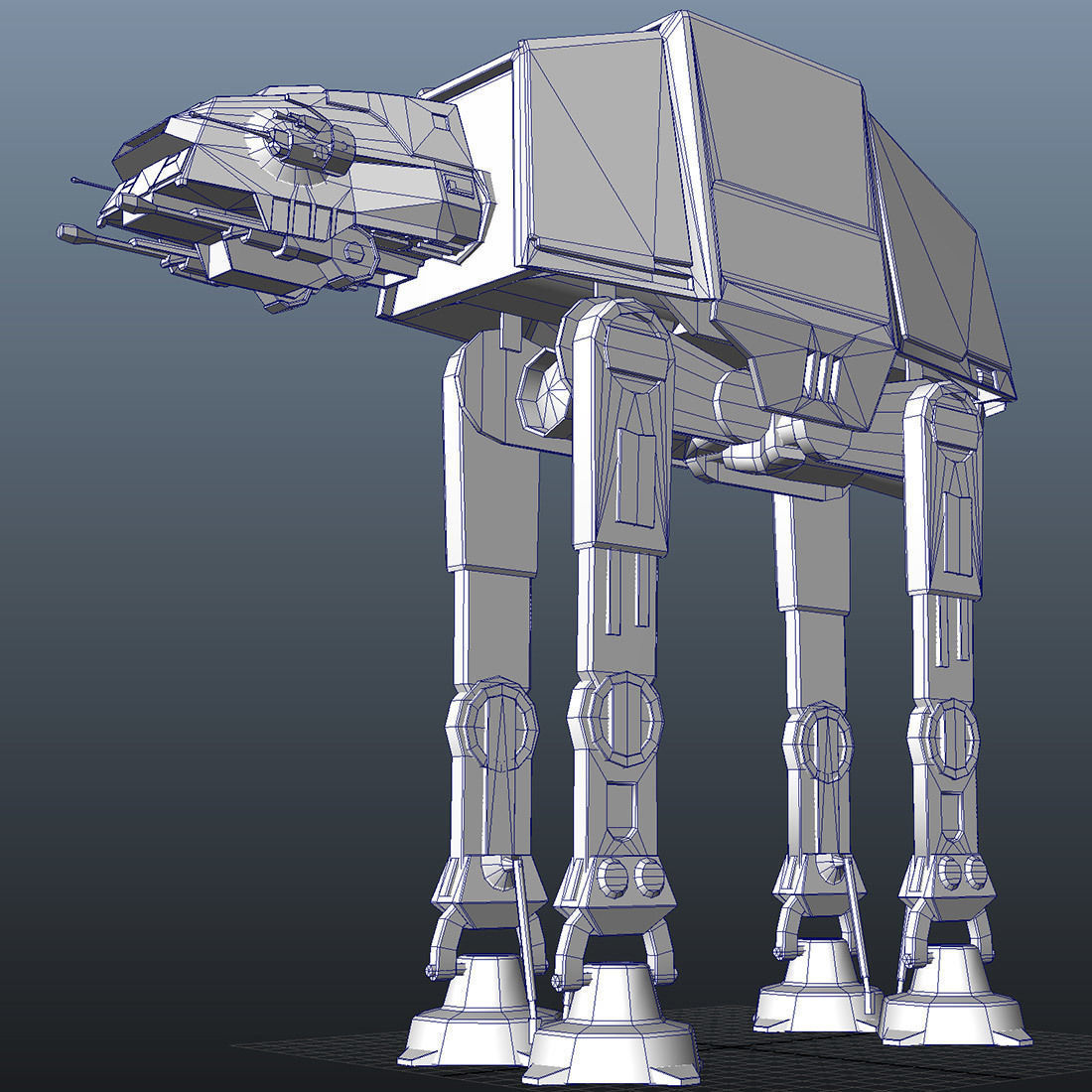 3D model Game Ready Star Wars AT-AT Imperial Walker VR / AR / low-poly ...