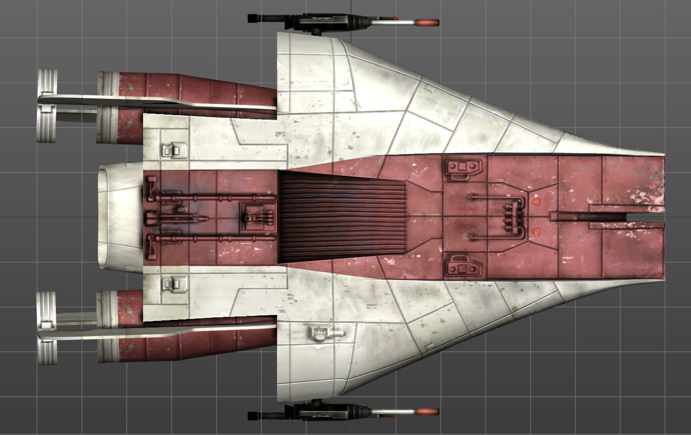 3D model Game Ready Star Wars RZ-1 A-wing interceptor Starfighter VR ...