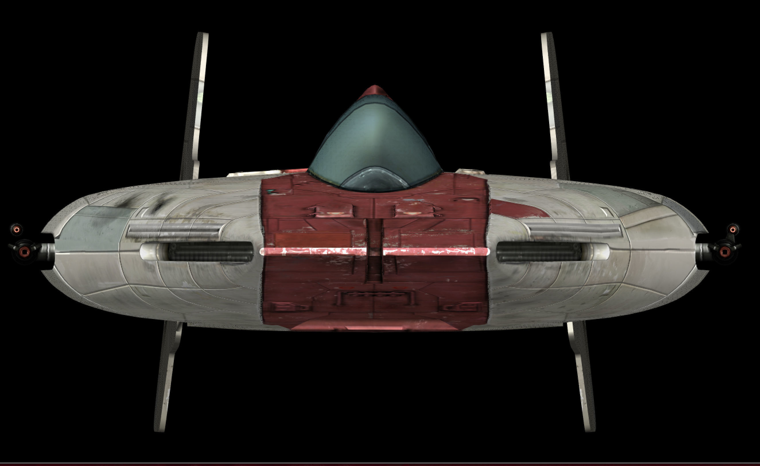 3D model Game Ready Star Wars RZ-1 A-wing interceptor Starfighter VR ...
