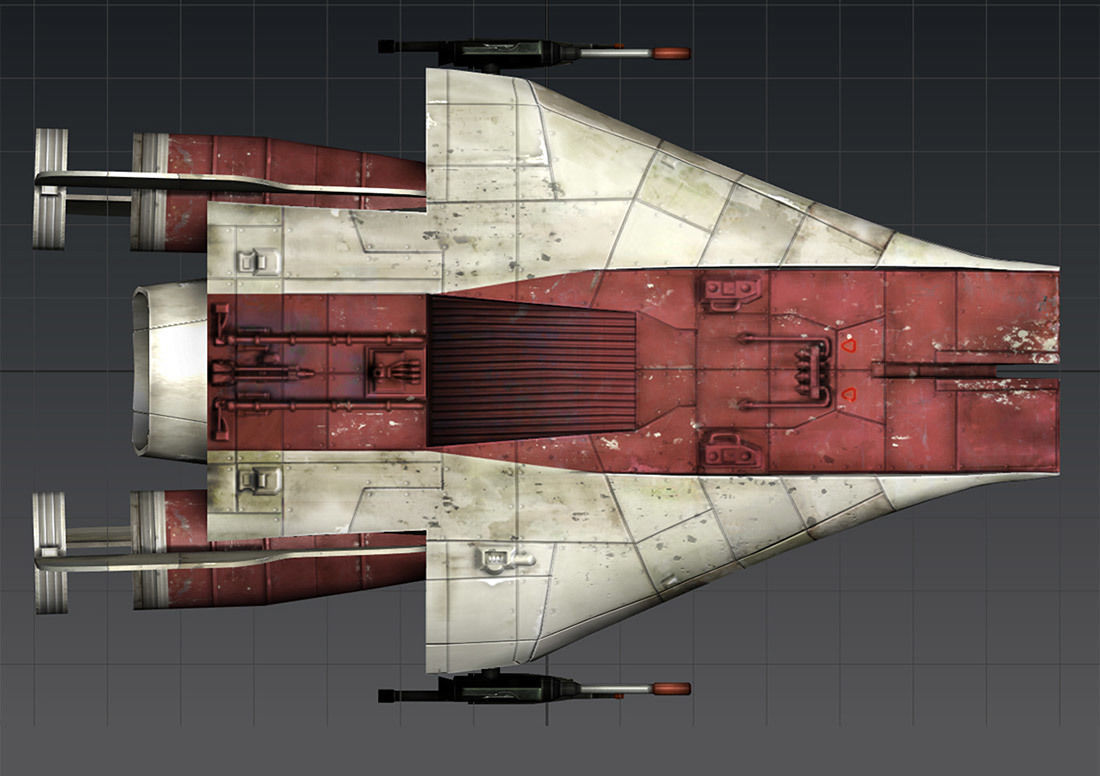 3D model Game Ready Star Wars RZ-1 A-wing interceptor Starfighter VR ...
