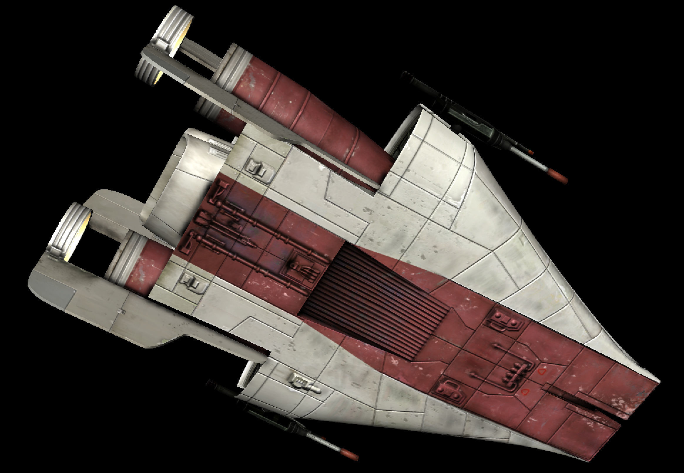3D model Game Ready Star Wars RZ-1 A-wing interceptor Starfighter VR ...