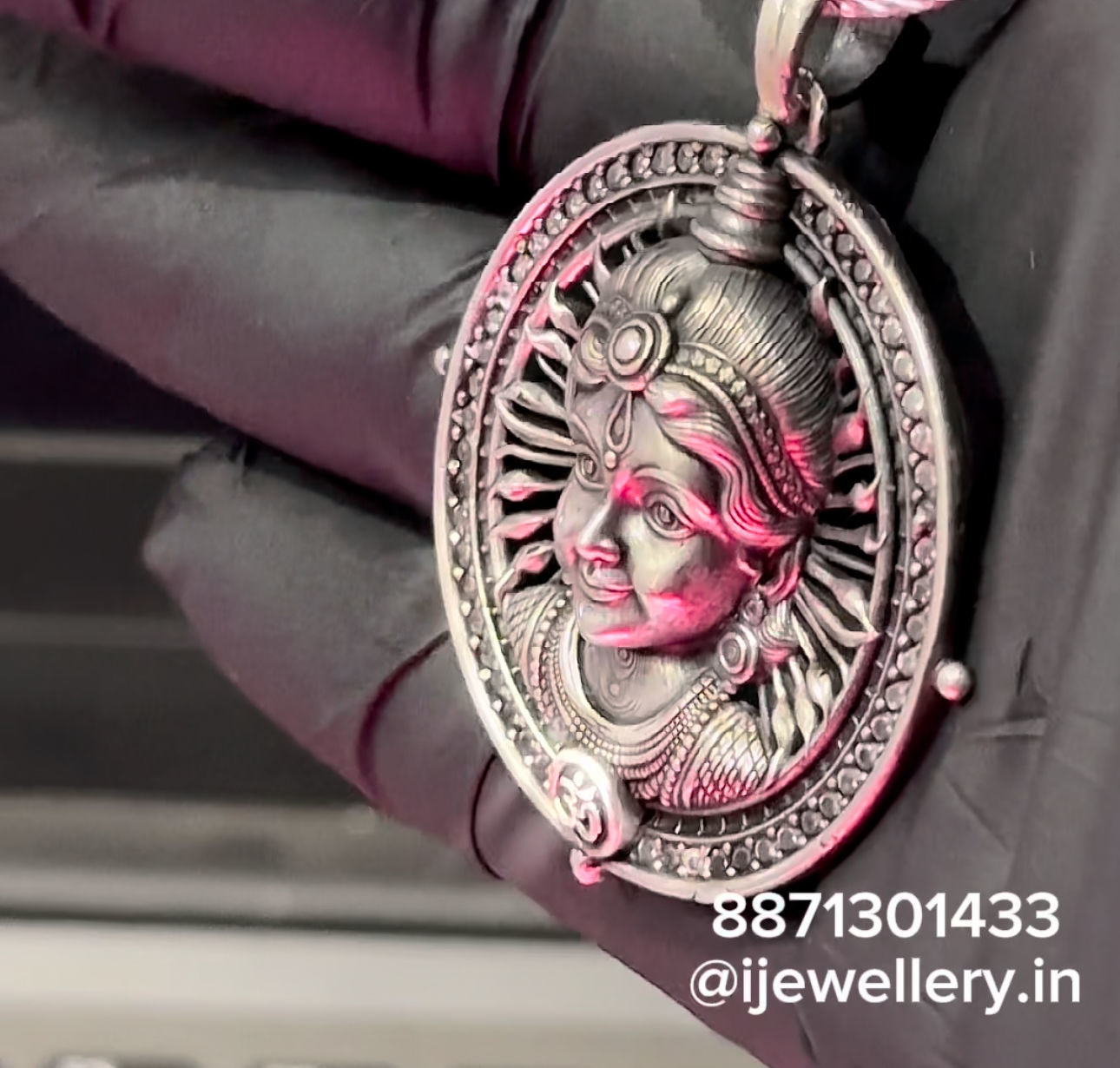 Ram lalla pendent round with stone stl only 3D model 3D printable ...