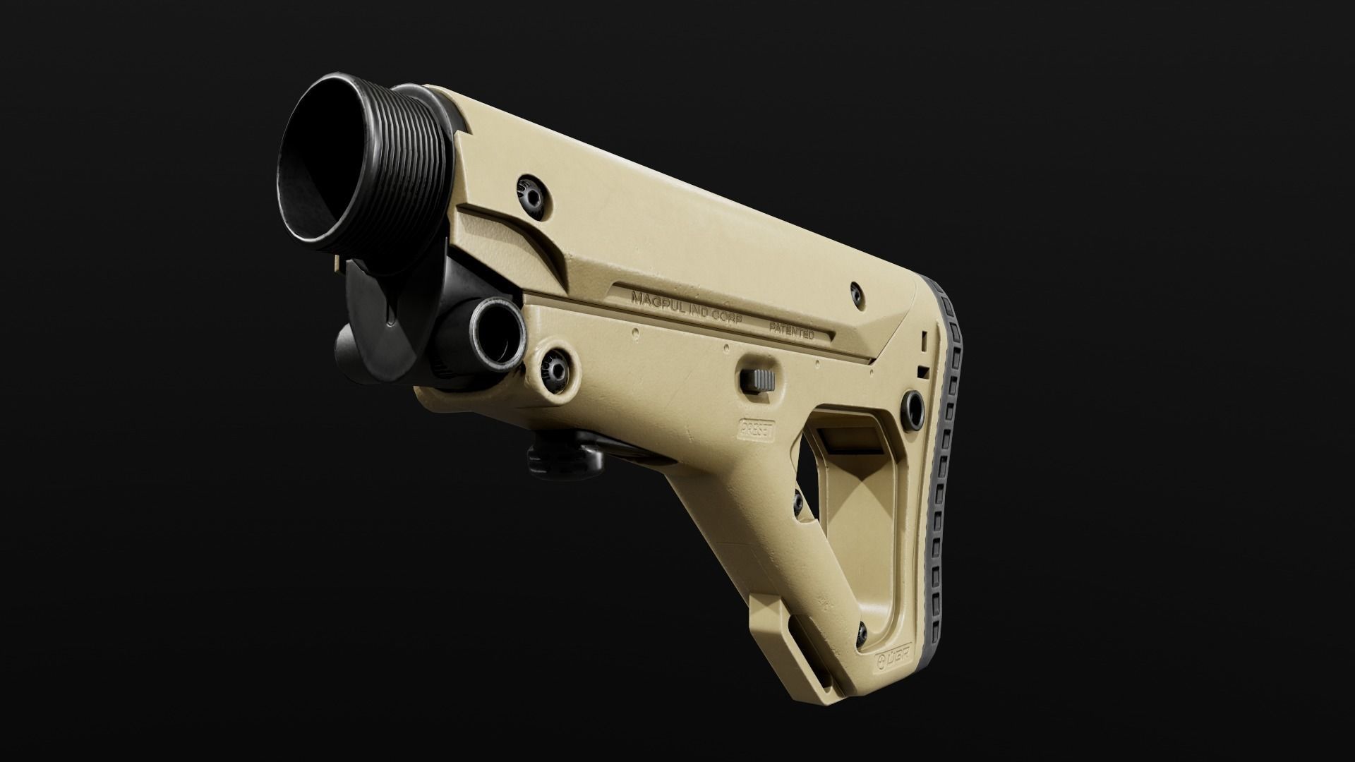 3D model Magpul UBR AR15 Collapsible Buttstock VR / AR / low-poly ...