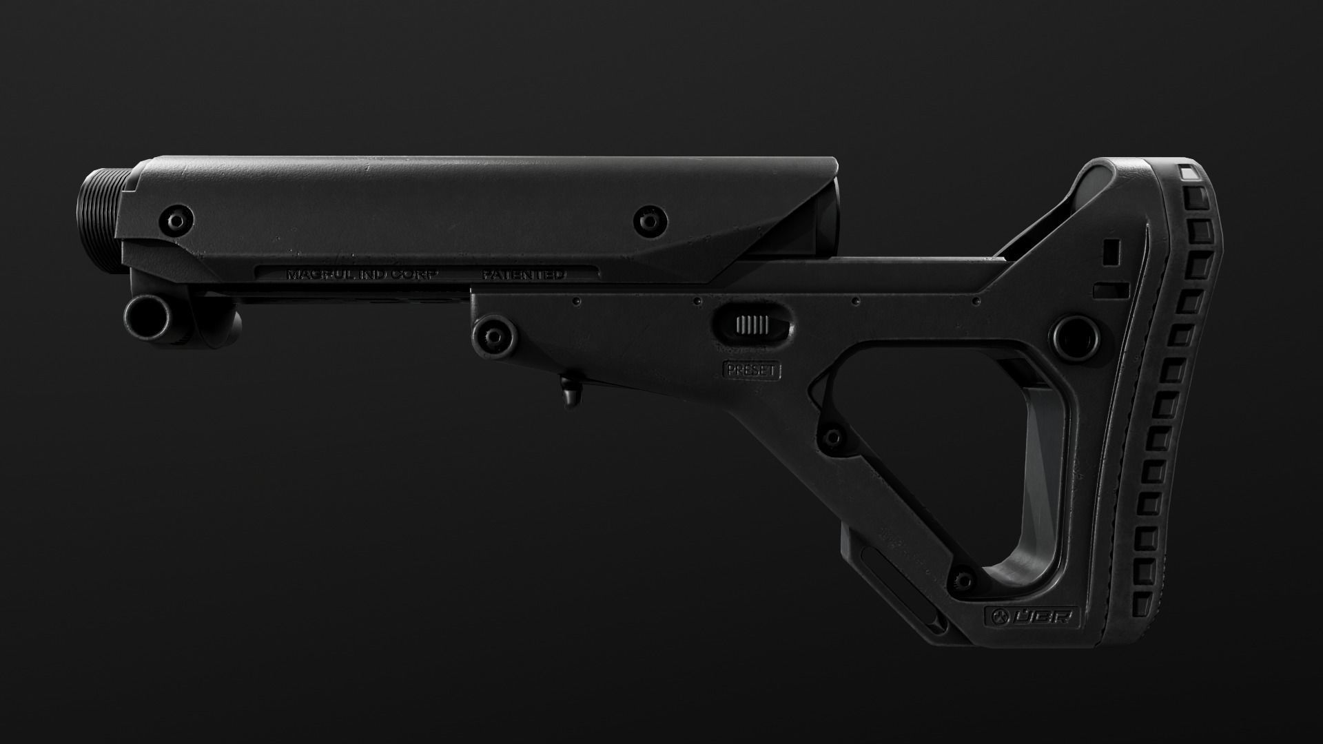 3D model Magpul UBR AR15 Collapsible Buttstock VR / AR / low-poly ...