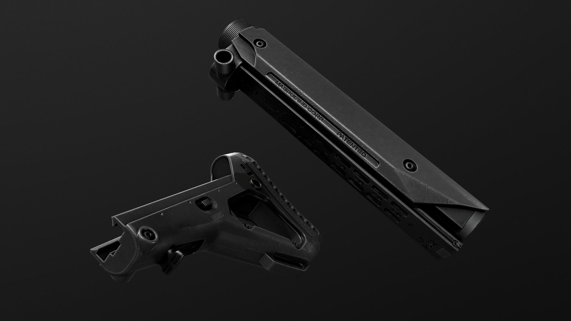 3D model Magpul UBR AR15 Collapsible Buttstock VR / AR / low-poly ...