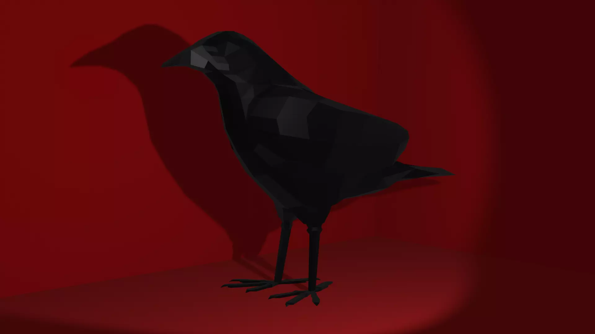 Low Poly Crow on wall 3D model 3D printable | CGTrader