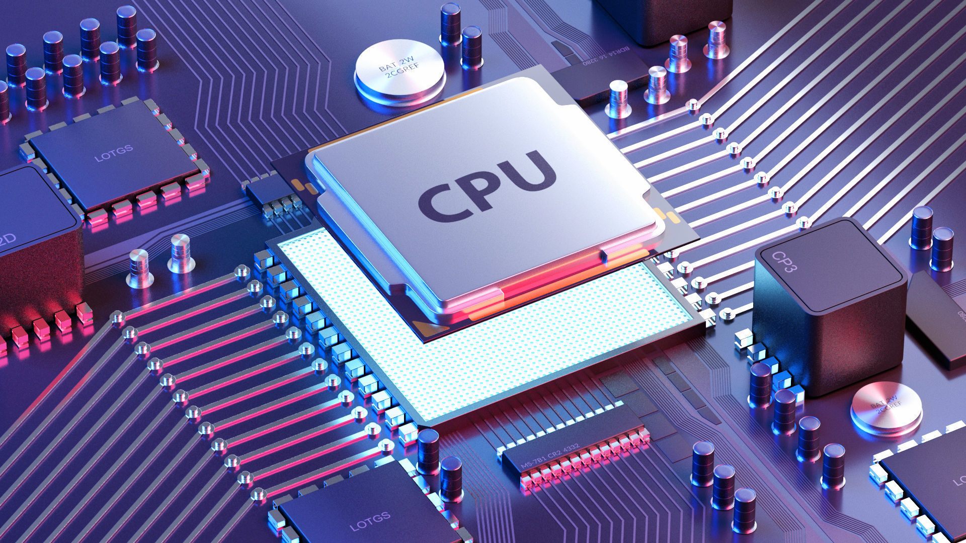 Cpu Scene 3D model | CGTrader