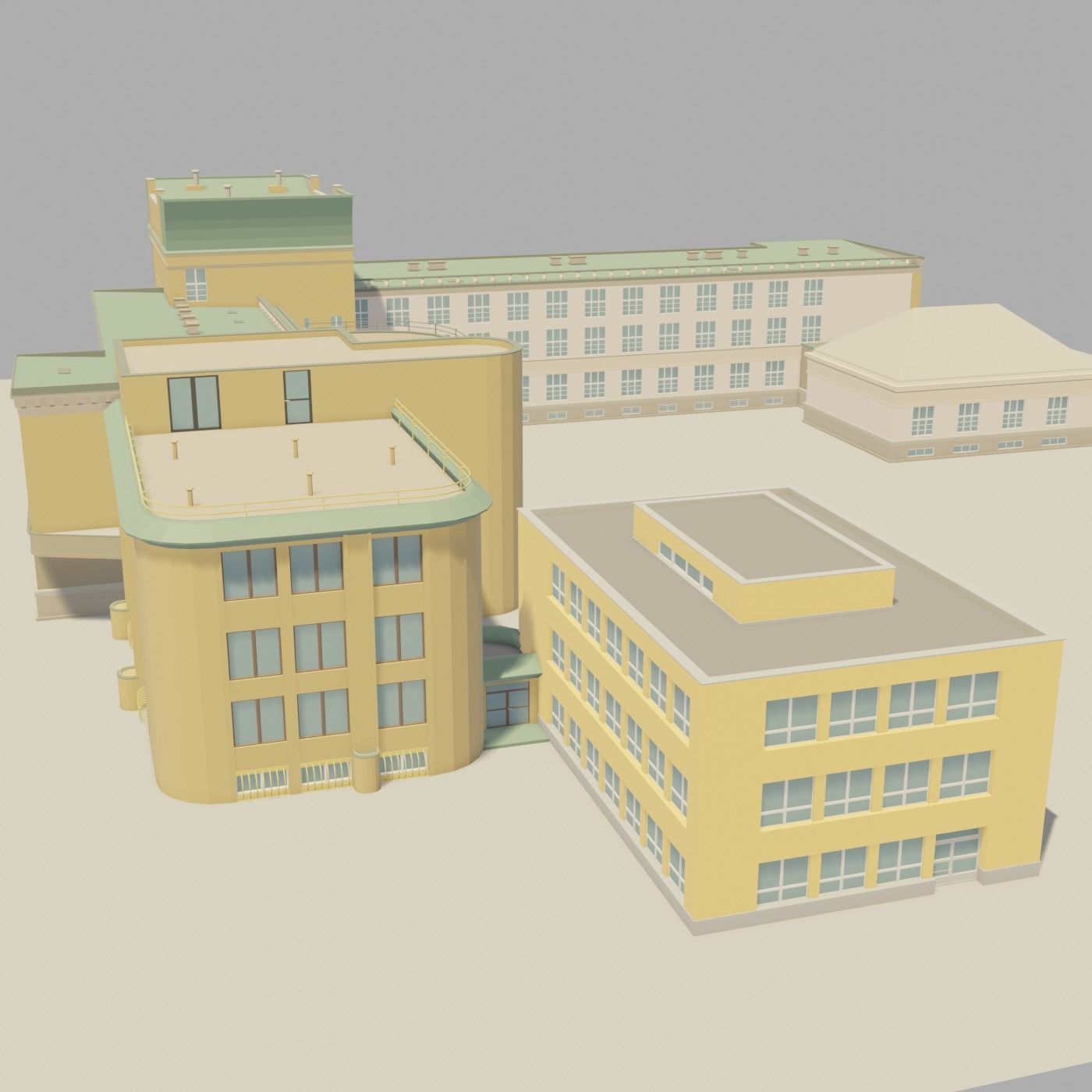 3D model High School VR / AR / low-poly | CGTrader