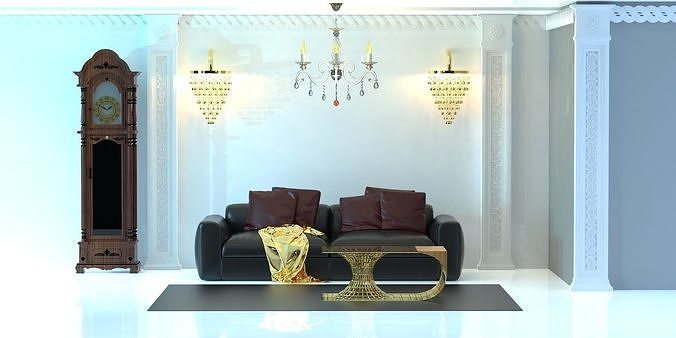 classic hall Design 3D model | CGTrader