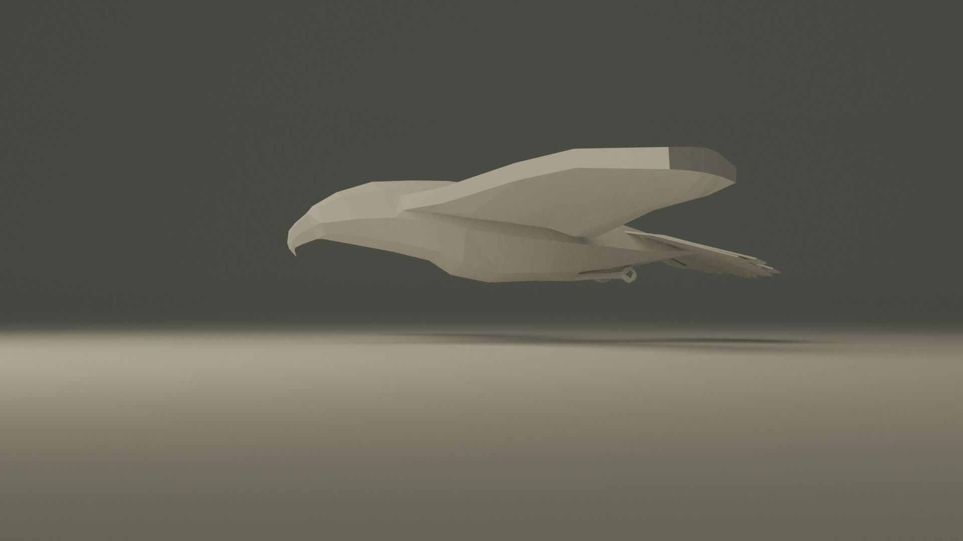 3D model Low poly eagle origami flying in sky VR / AR / low-poly | CGTrader