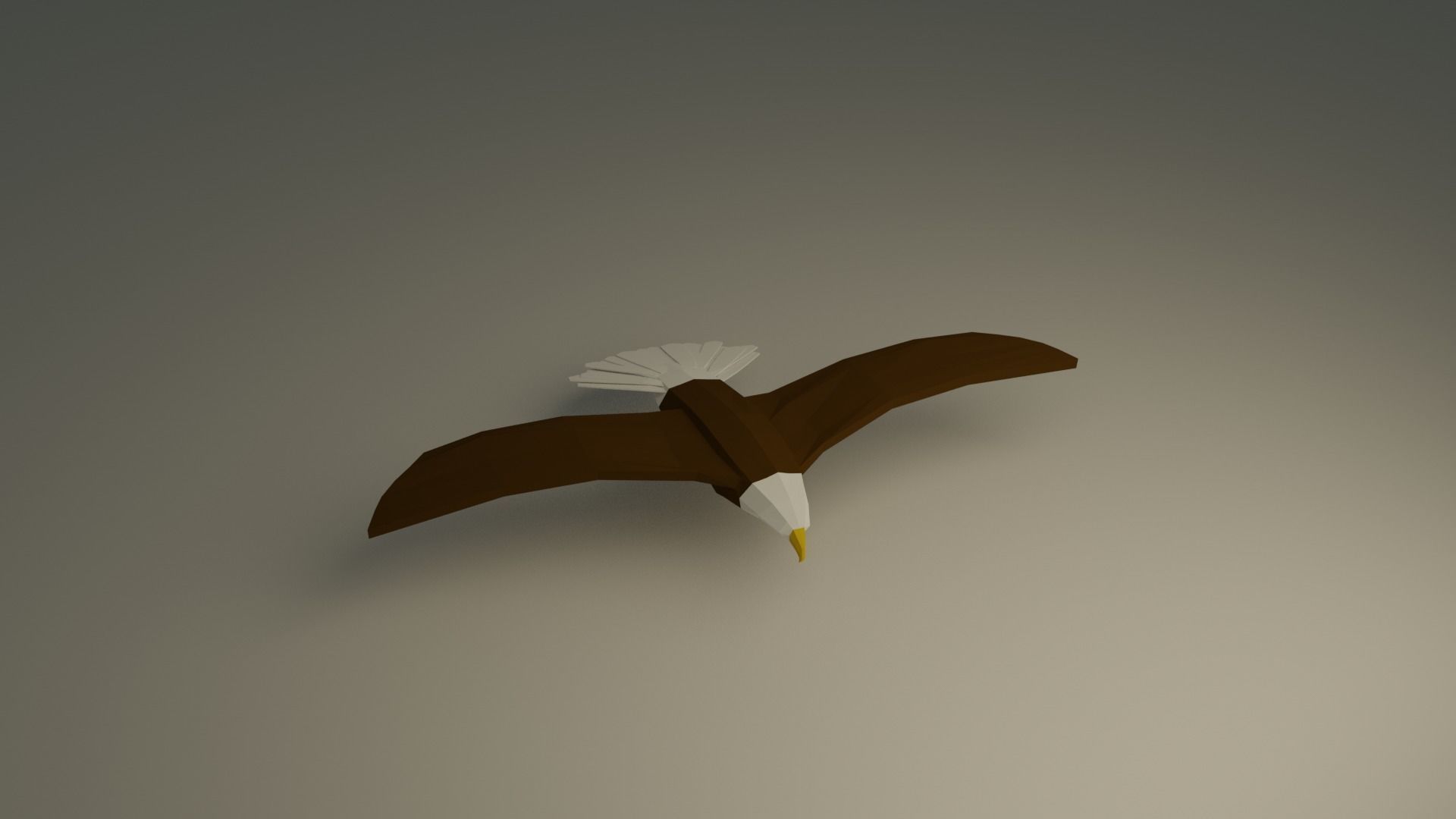 3D model Low poly eagle origami flying in sky VR / AR / low-poly | CGTrader