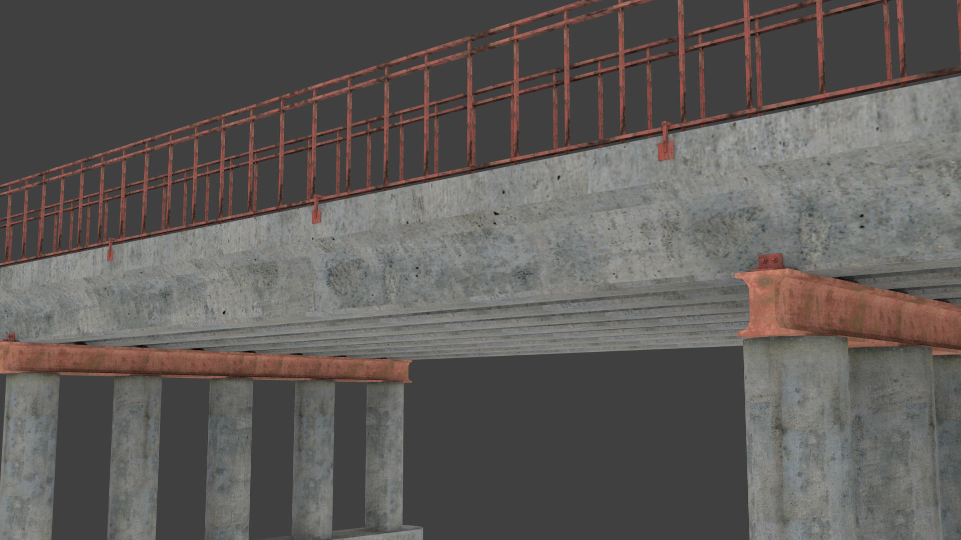concrete bridge blocks 3D model | CGTrader