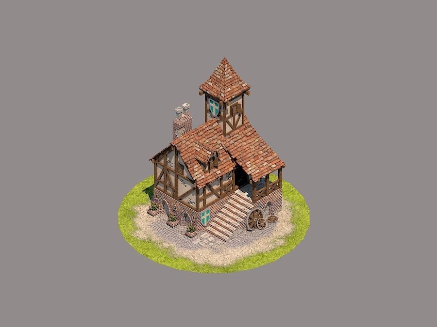 Teuton buildings 3D model | CGTrader