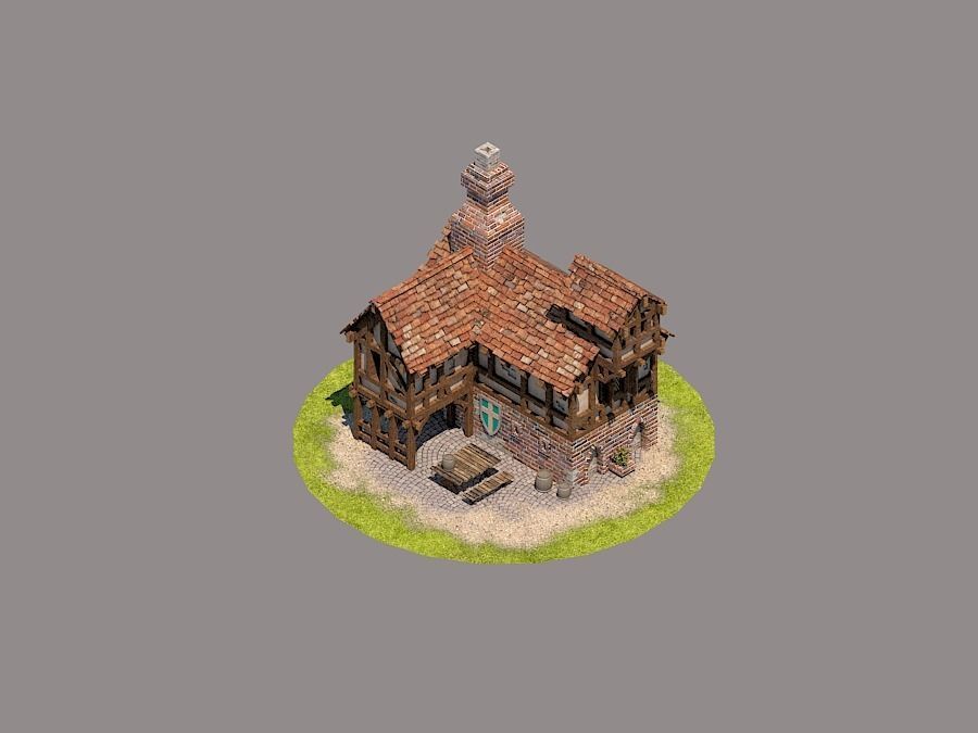 Teuton buildings 3D model | CGTrader