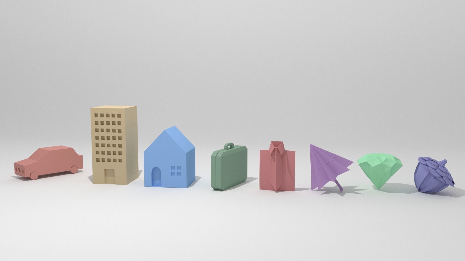 Business Logo Icons 3D model | CGTrader