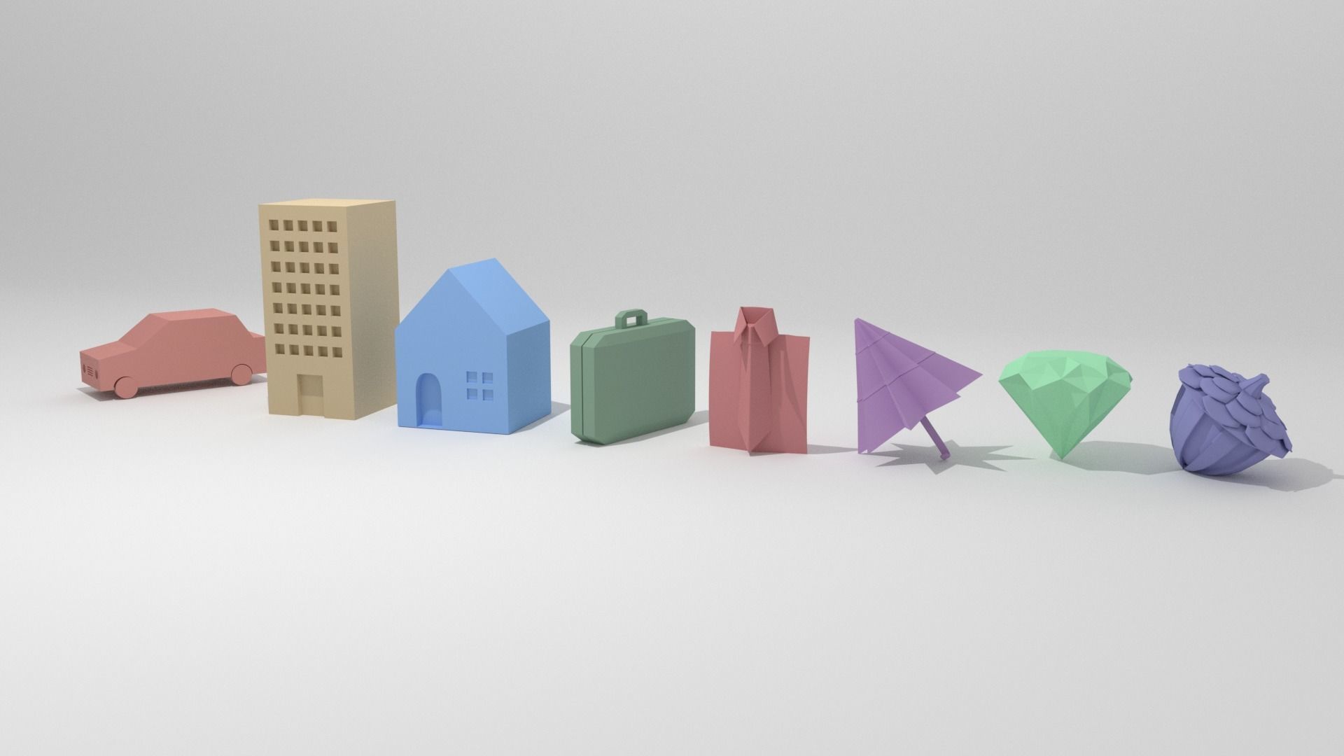 Business Logo Icons 3D model | CGTrader