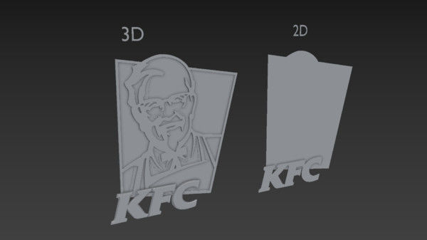 KFC logo free 3D model | CGTrader