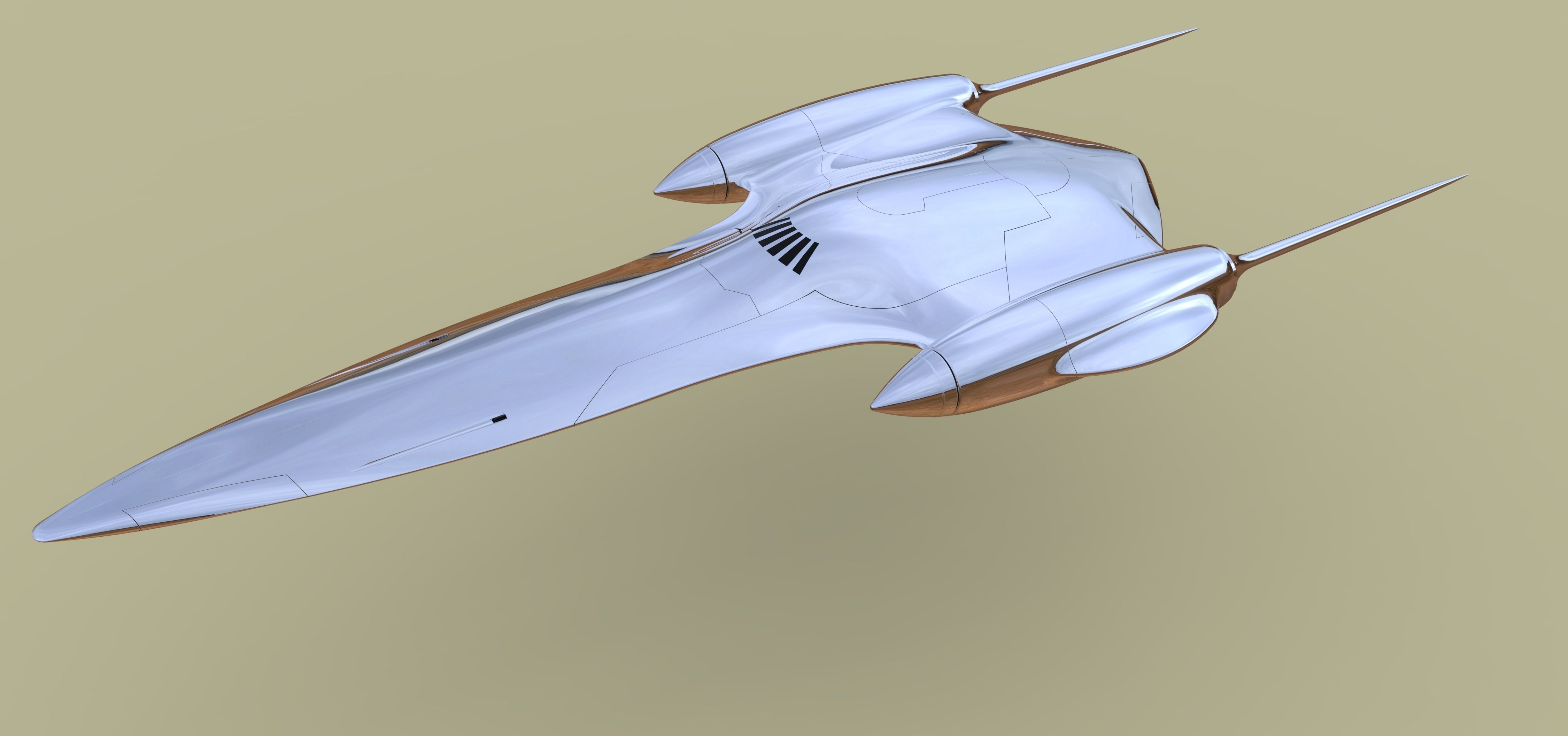Naboo Queens Royal starship J-type 327 Scale 1 to 10 3D model | CGTrader