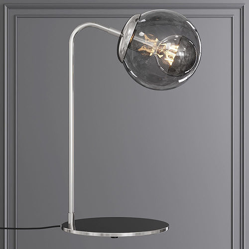 Modo Desk Lamp Polished Nickel and Gray Glass 3D model | CGTrader