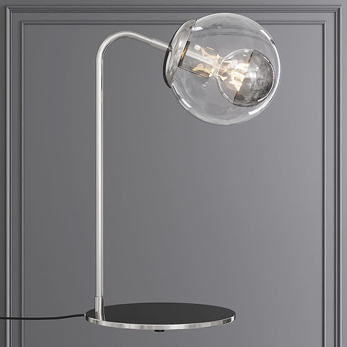 Modo Desk Lamp Polished Nickel and Clear Glass 3D model | CGTrader