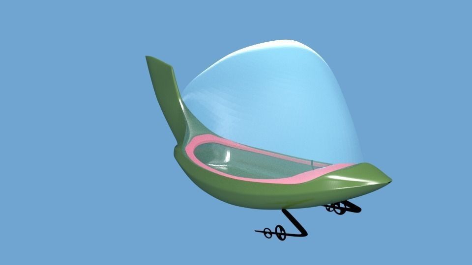Jetsons Space Ship free 3D Model .blend - CGTrader.com