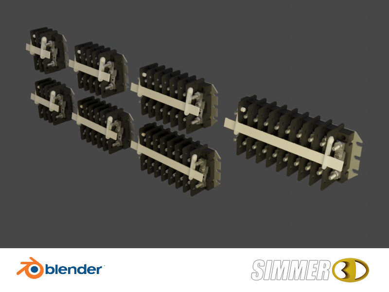 States NT Terminal Blocks for Electrical Controls 3D model | CGTrader