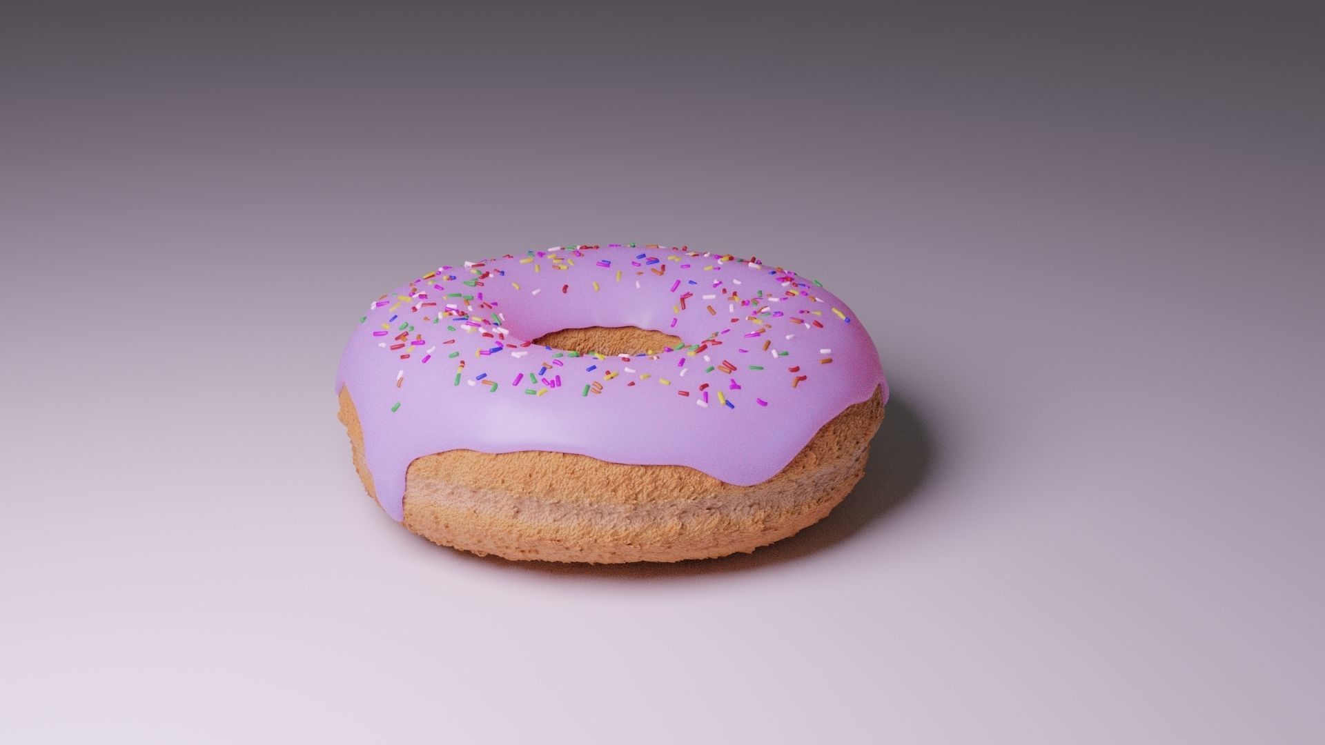 Doughnut donut with sprinkles free 3D model | CGTrader