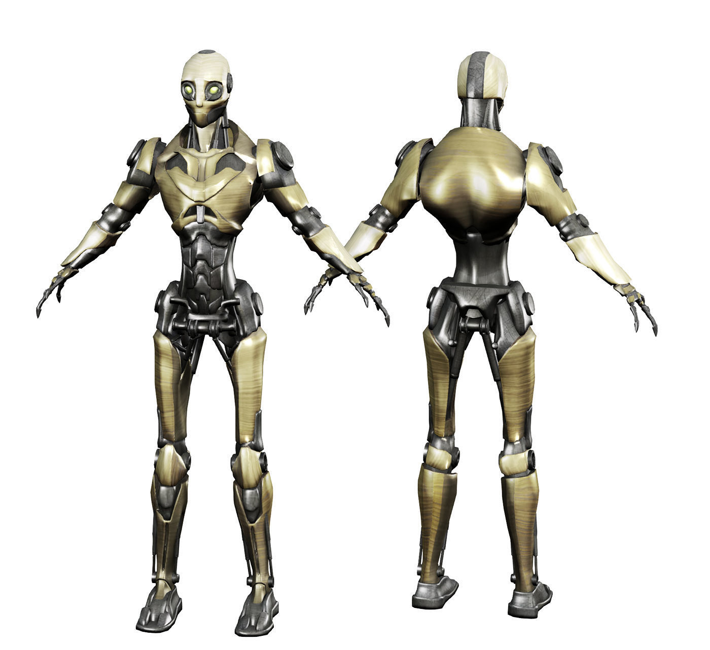 3D model Robo Skeleton Cyborg Full Character VR / AR / low-poly | CGTrader