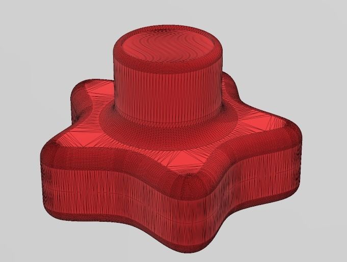 Threaded star knob grip tension hand clamp 12mm thread 3D model 3D ...