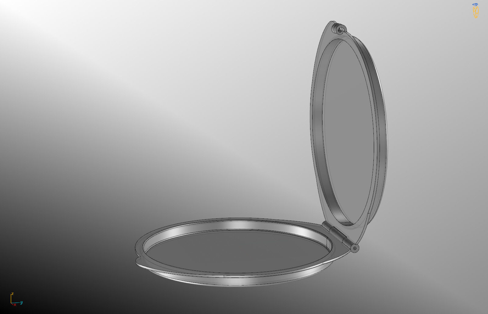 Pocket mirror 3D model 3D printable | CGTrader