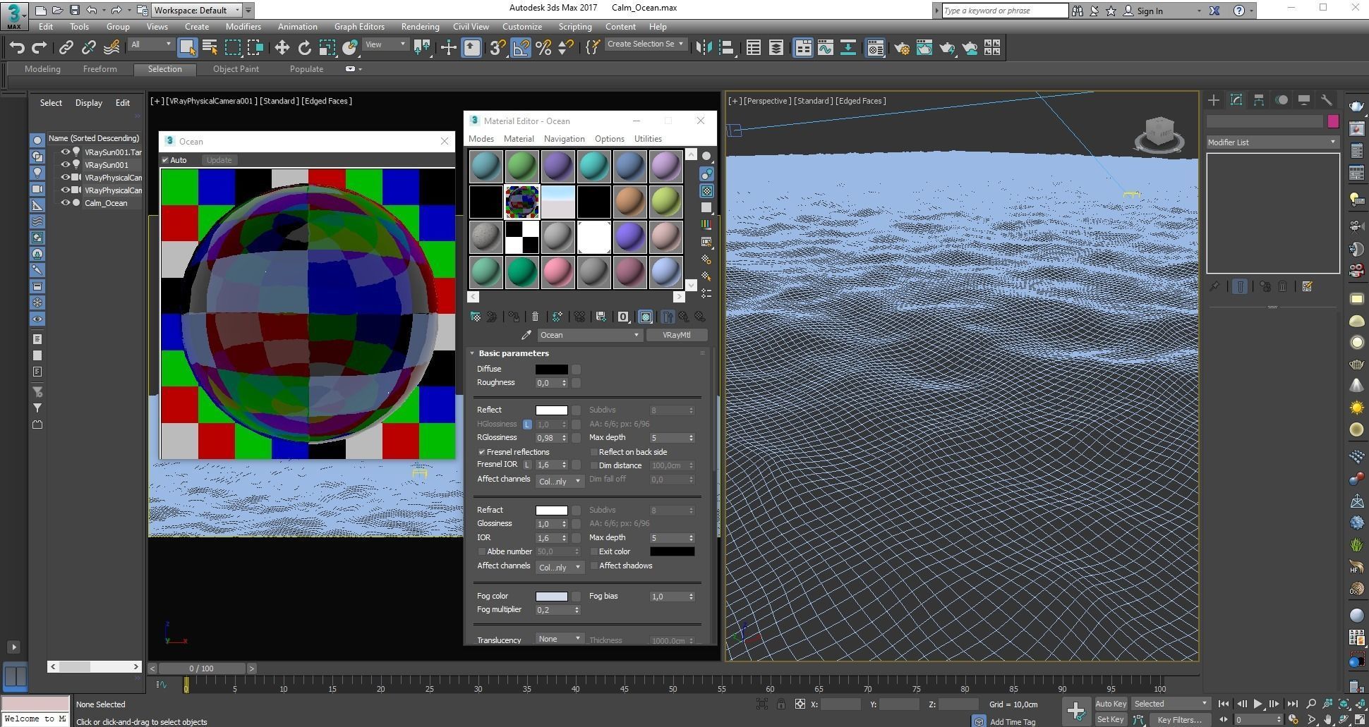 Calm Ocean 3D model animated | CGTrader