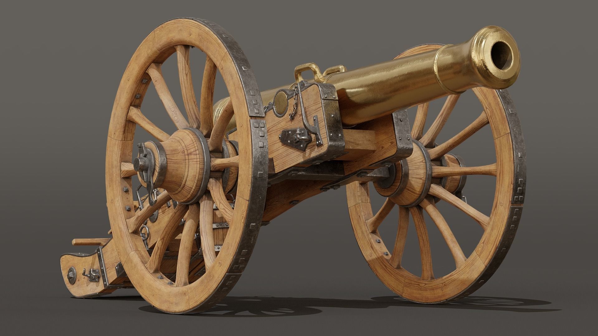 French Napoleonic Cannon 12 Pounder 3D model | CGTrader