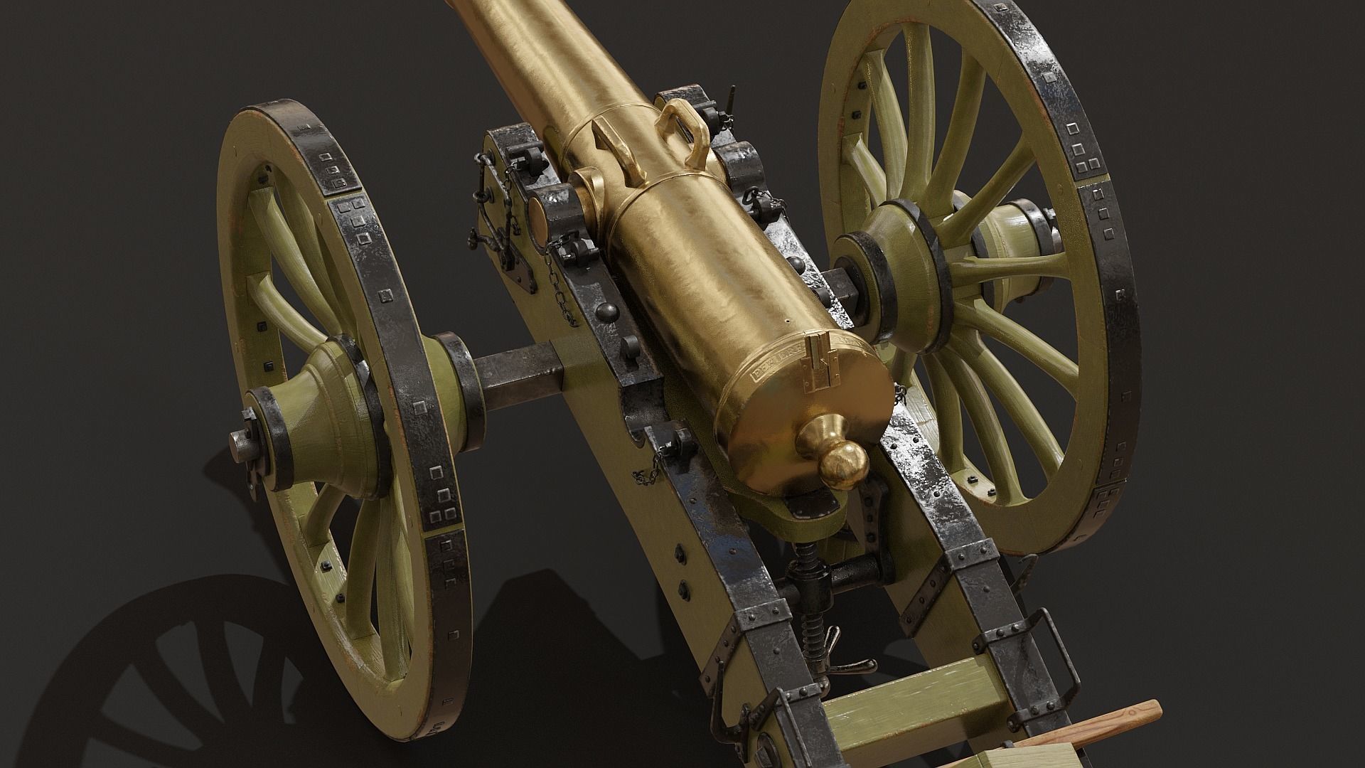 French Napoleonic Cannon 12 Pounder 3D model | CGTrader