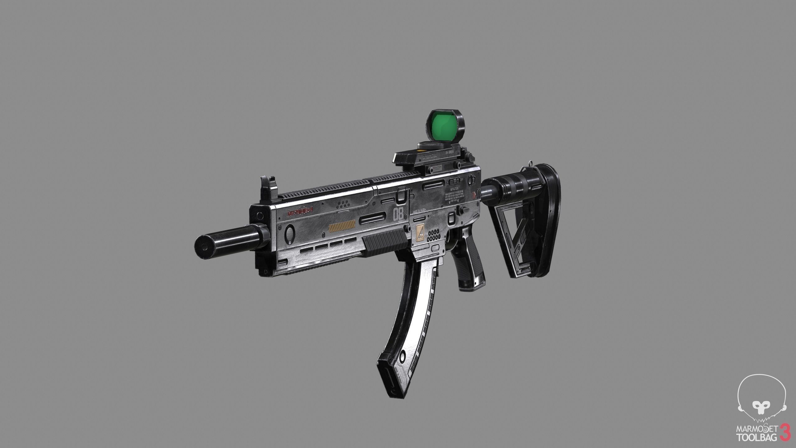 3D model Sci-Fi Automatic Weapon AK600 VR / AR / low-poly | CGTrader