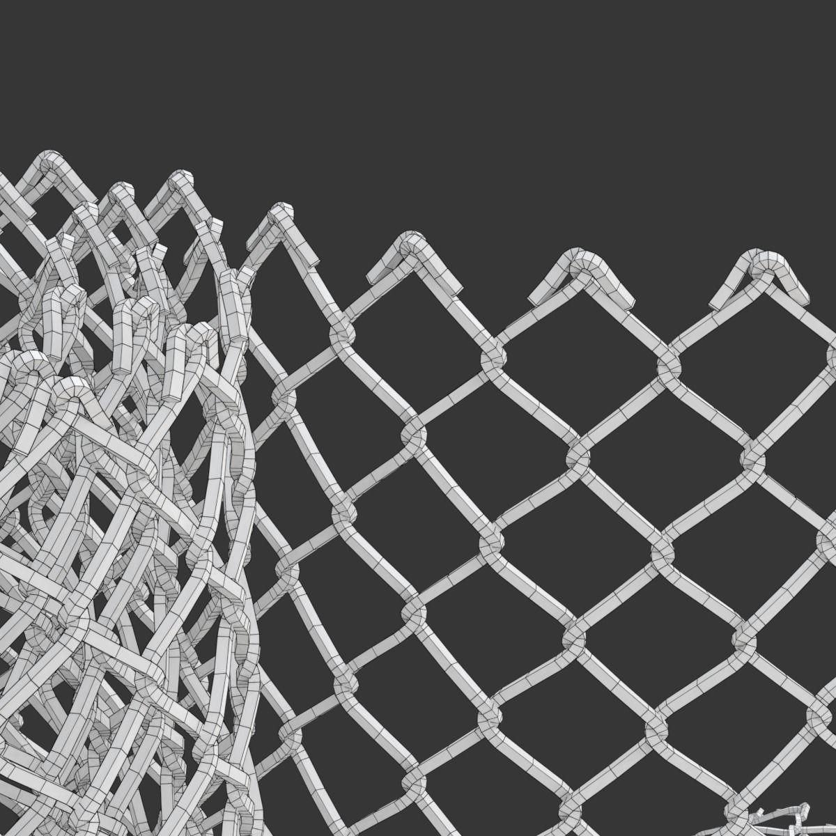 Adaptable Chain Link Fence 3D model | CGTrader