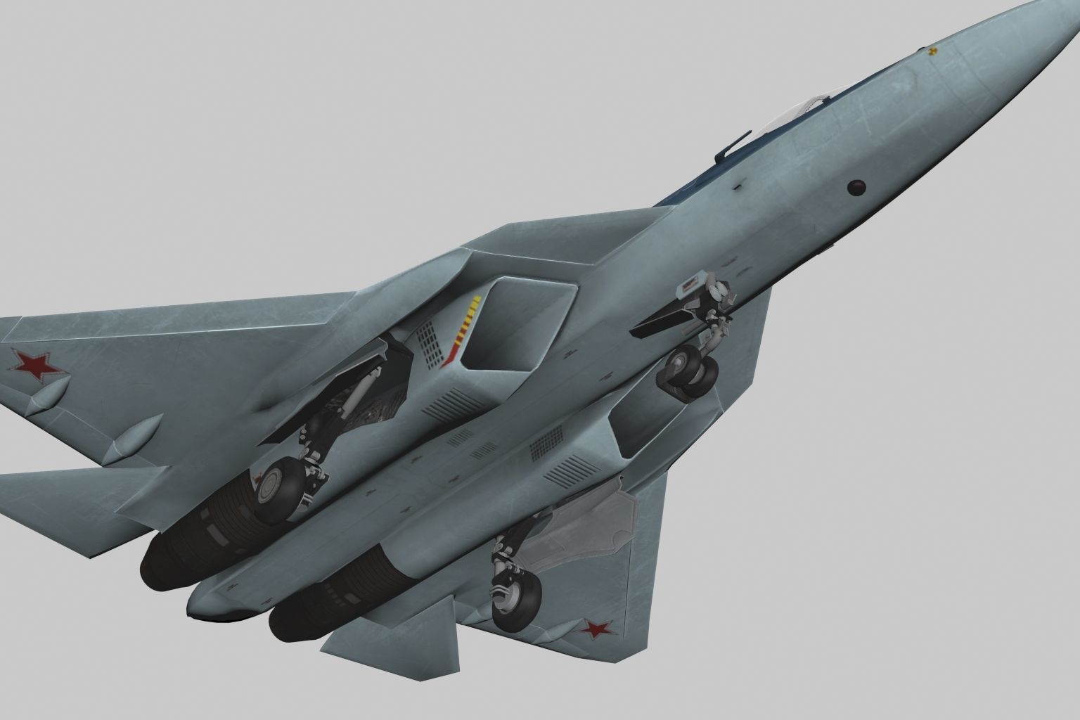 Russian SU - T50 fighter 3D model animated | CGTrader