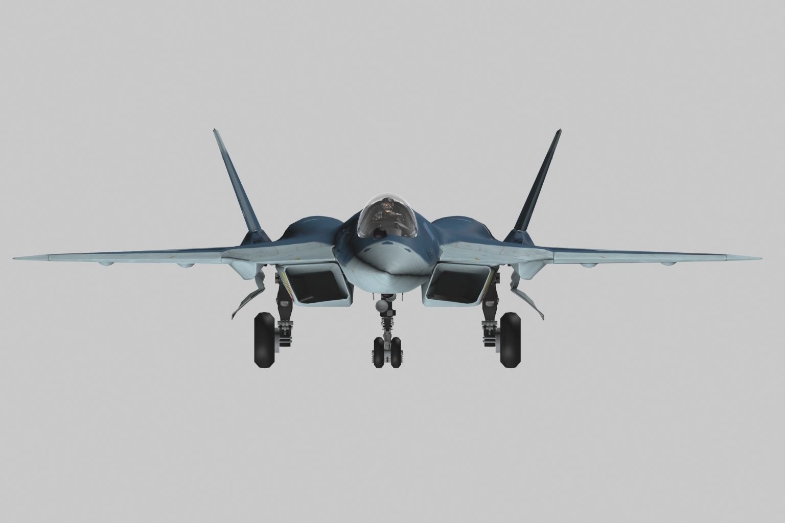 Russian SU - T50 fighter 3D model animated | CGTrader