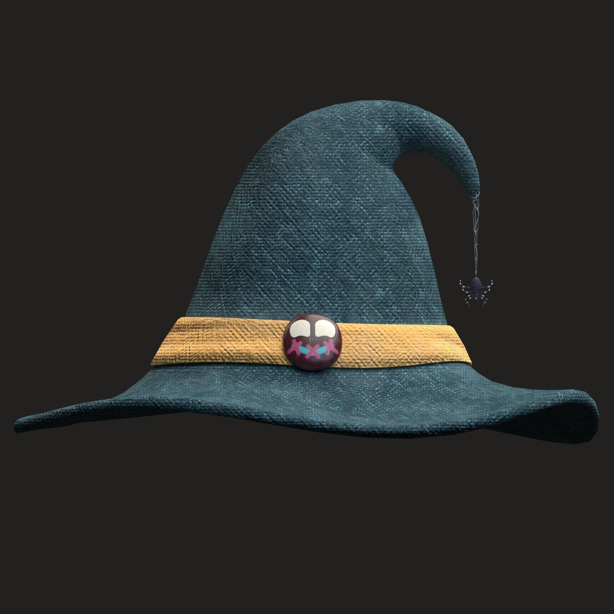 Blue Magic Witch Hat 3D model | CGTrader