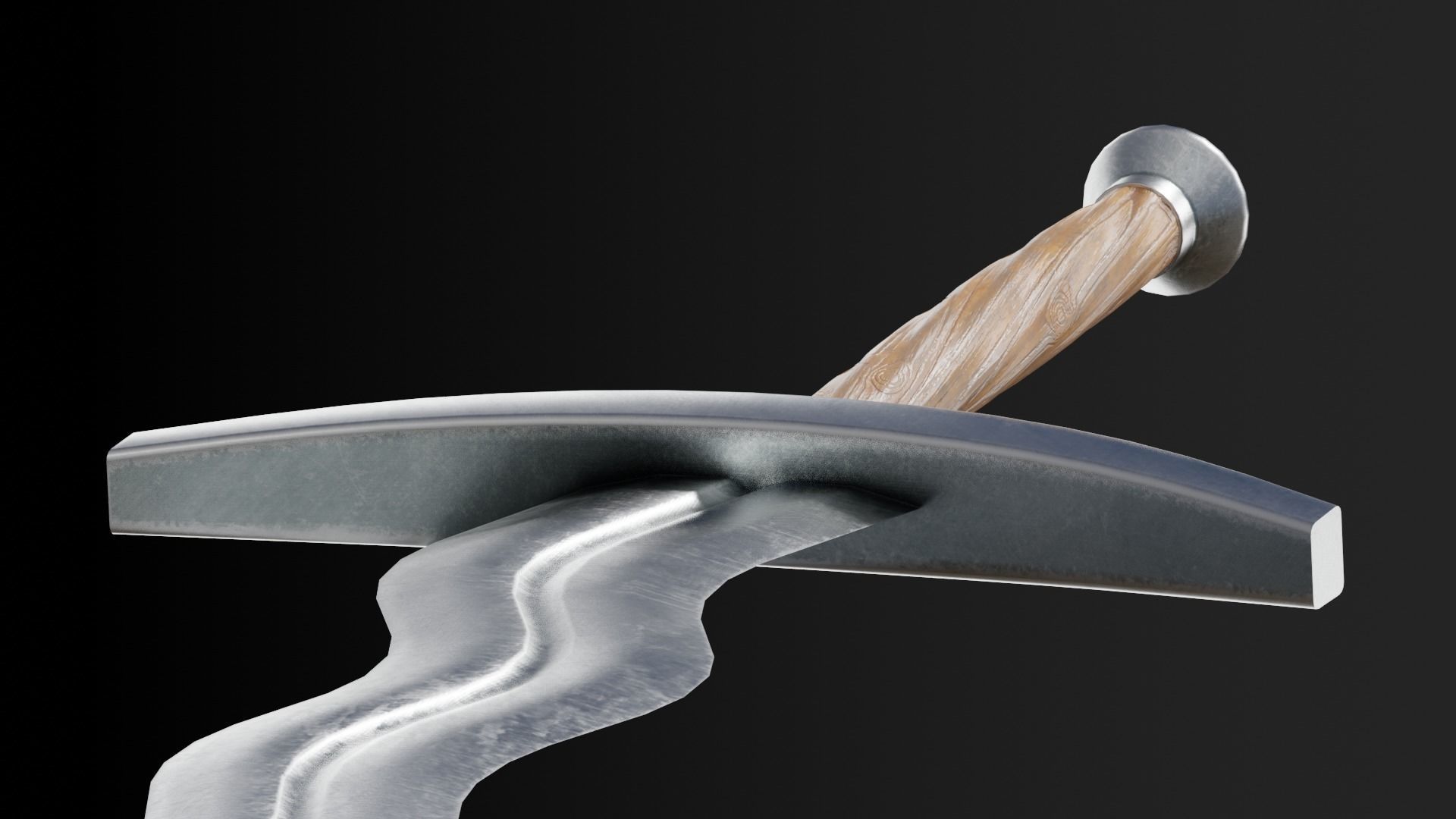 3D model Flame bladed sword flamberge VR / AR / low-poly | CGTrader