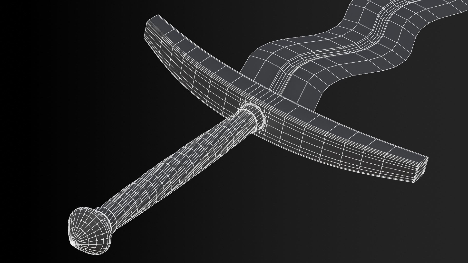 3D model Flame bladed sword flamberge VR / AR / low-poly | CGTrader