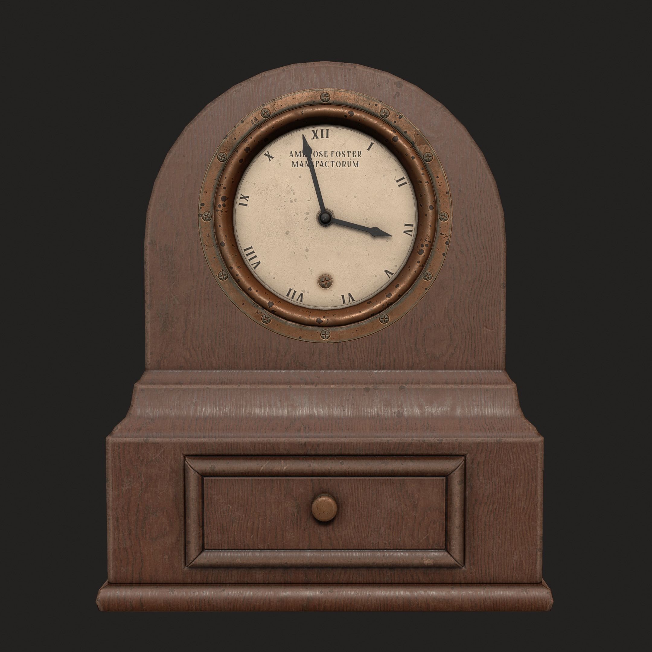 3D model Antique Clock VR / AR / low-poly | CGTrader