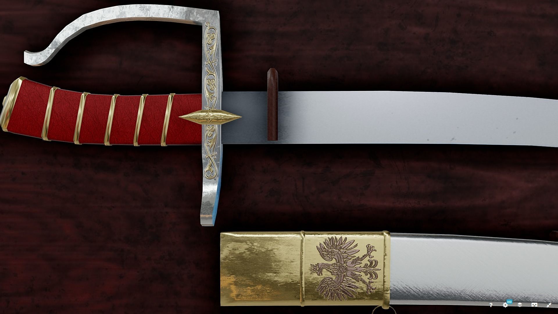 3D model Custom Polish Saber VR / AR / low-poly | CGTrader