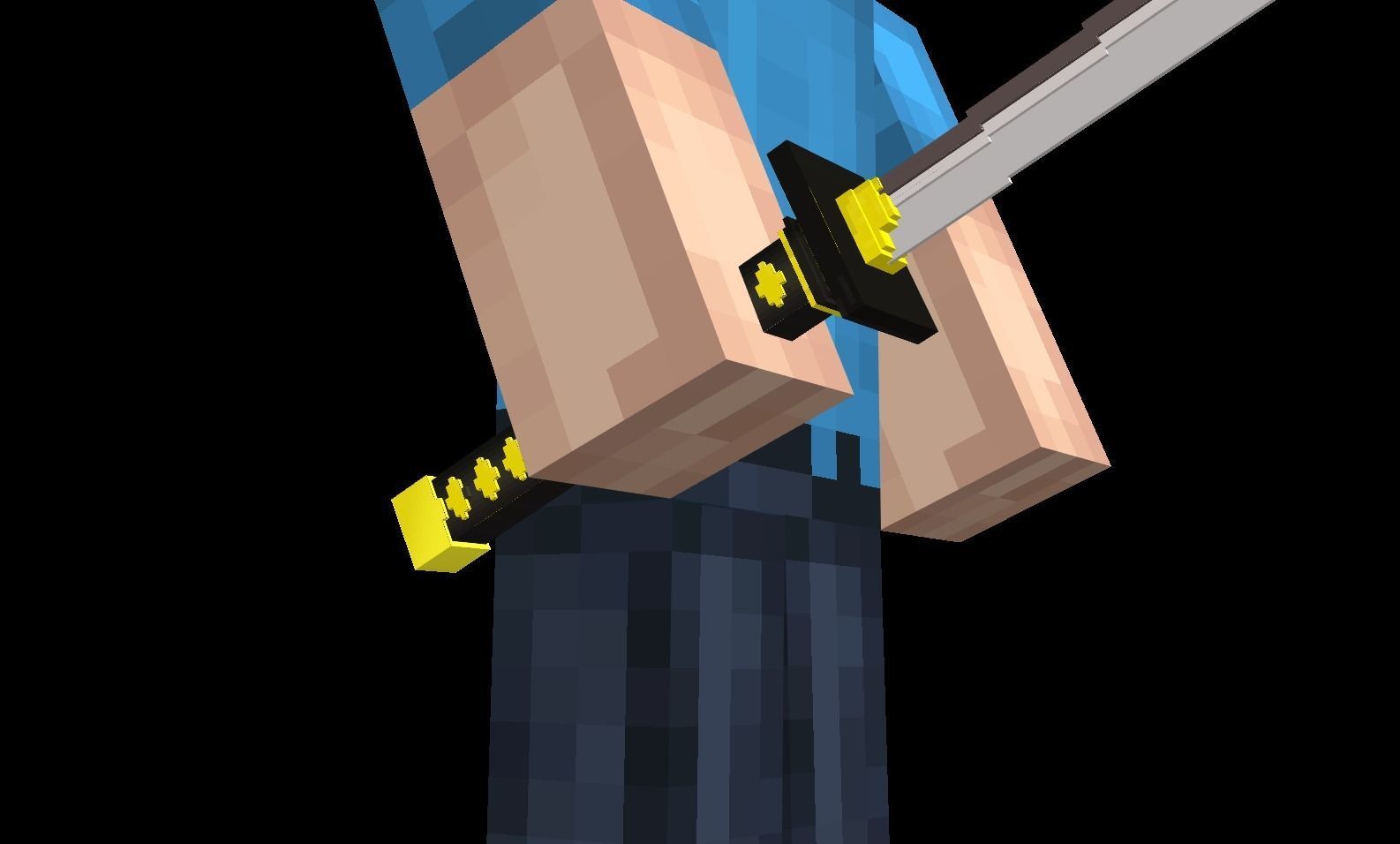 Basic Katana for Minecraft 3D model | CGTrader