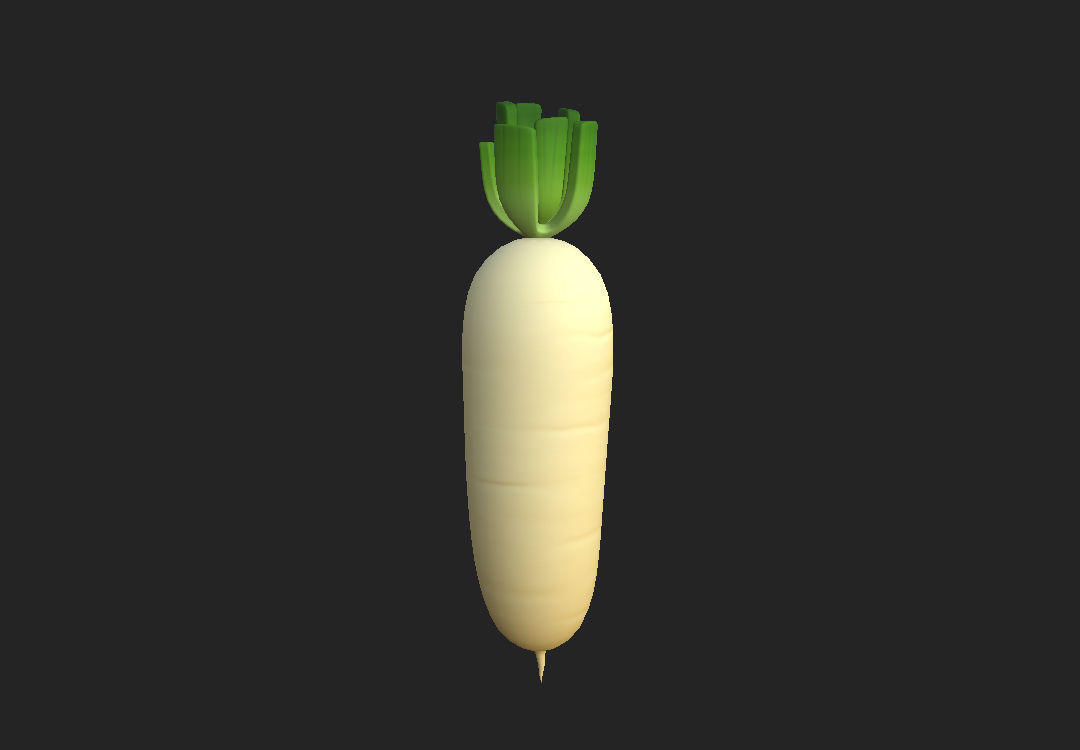 3D model White Radish VR / AR / low-poly | CGTrader