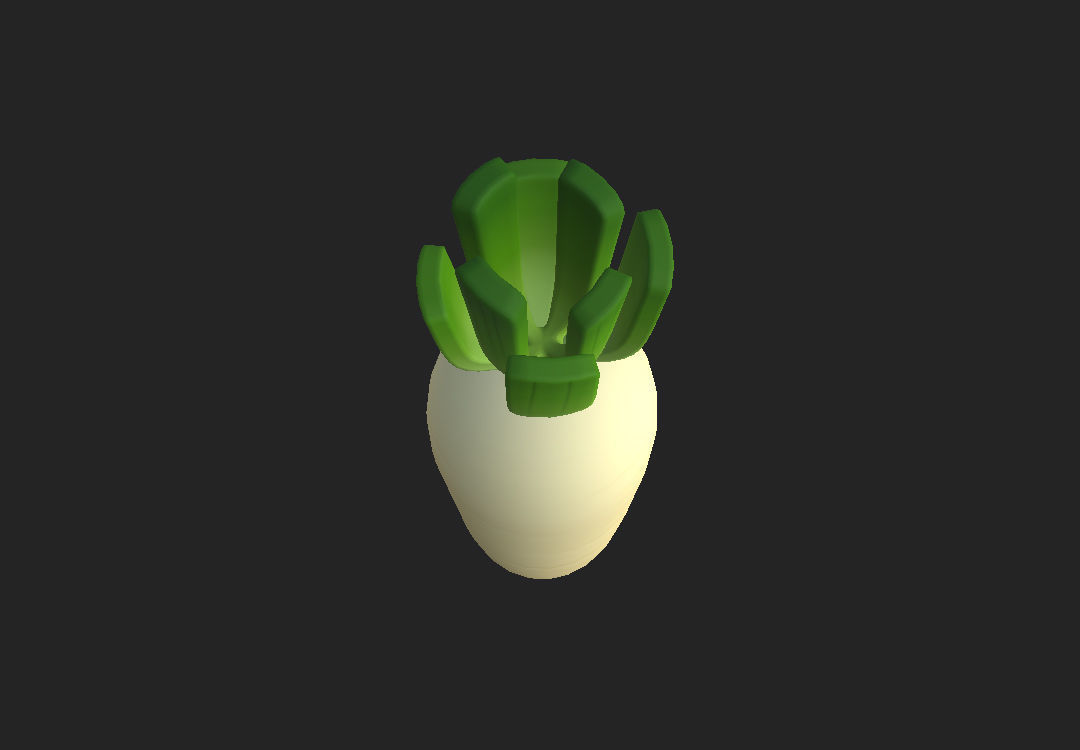 3D model White Radish VR / AR / low-poly | CGTrader