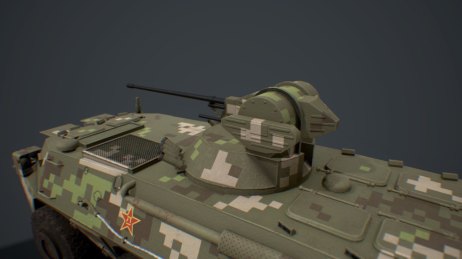 3D model ZSL-92A military vehicle with camouflage VR / AR / low-poly ...