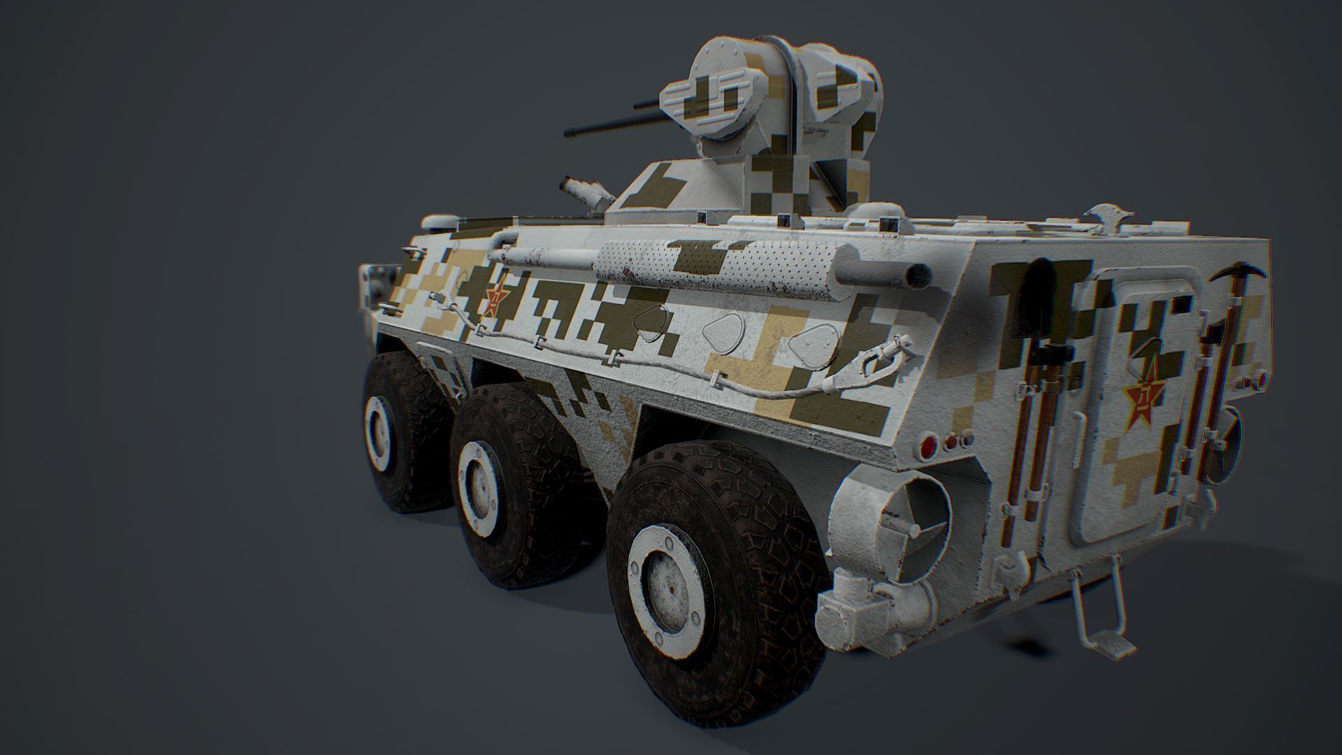 3D model ZSL-92A military vehicle with camouflage VR / AR / low-poly ...