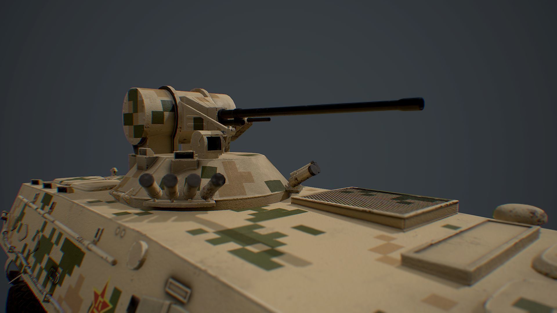 3D model ZSL-92A military vehicle with camouflage VR / AR / low-poly ...