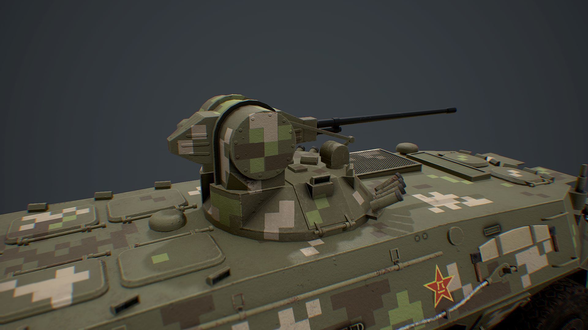 3D model ZSL-92A military vehicle with camouflage VR / AR / low-poly ...